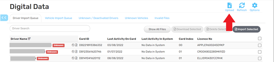 Clockwatcher Elite - Upload files